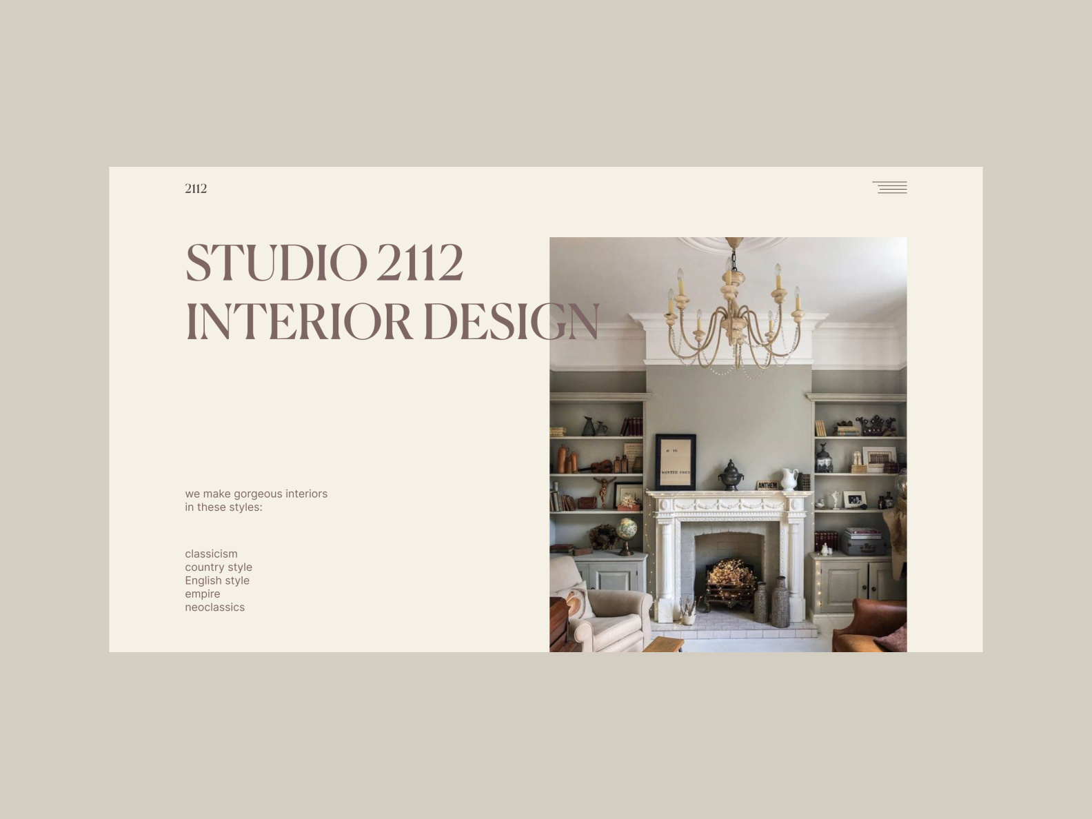 Website for Interior design studio by Olesya Mikhaylina on Dribbble