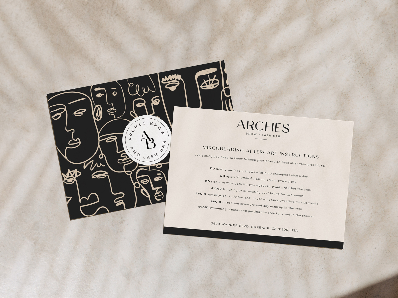 Arches Aftercare Card by Laura Elizabeth Couture on Dribbble