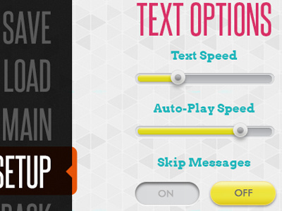 Visual Novel Setup Screen by Christina Pham on Dribbble