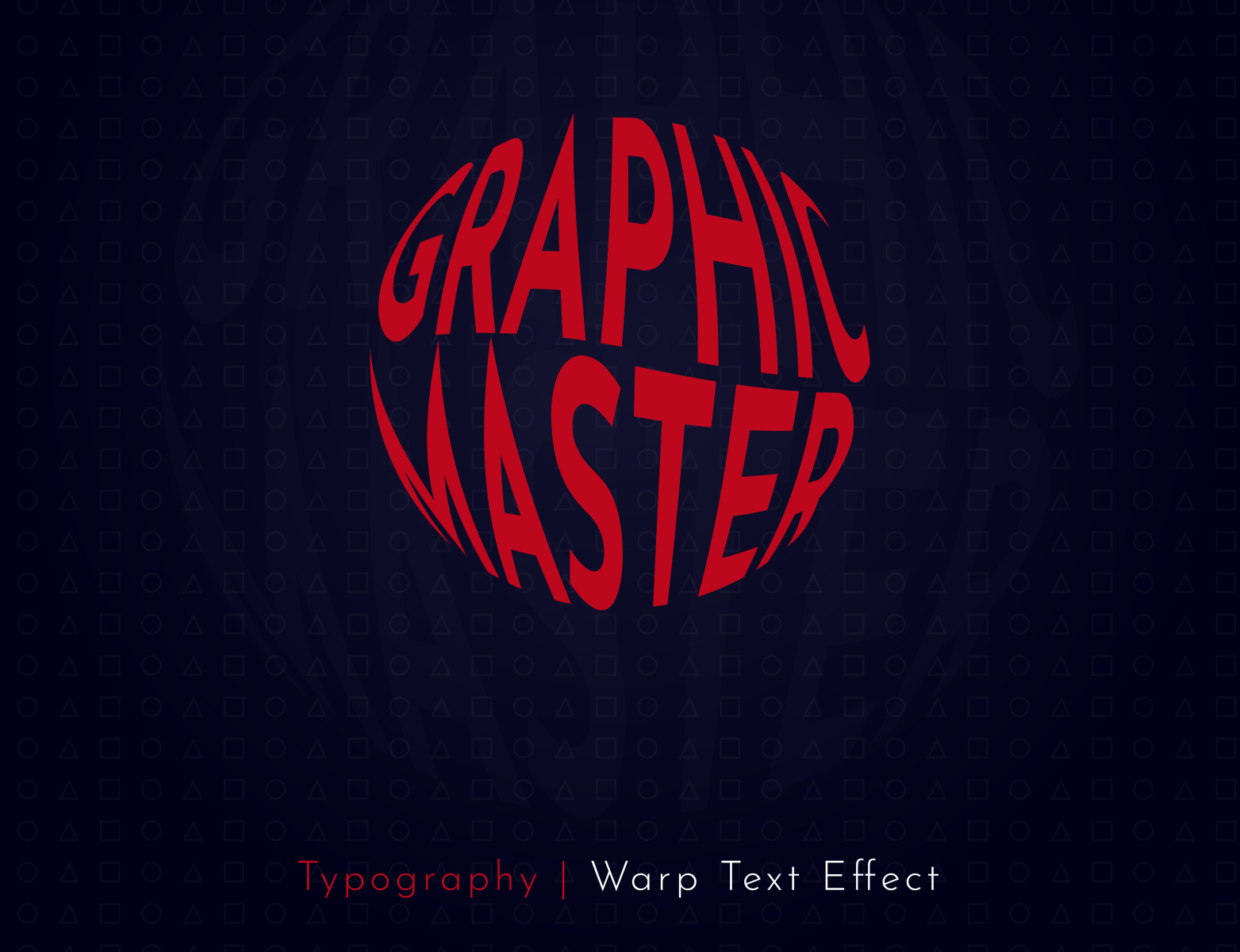 Typography - Warp Text Effect by Waseem Qureshi on Dribbble