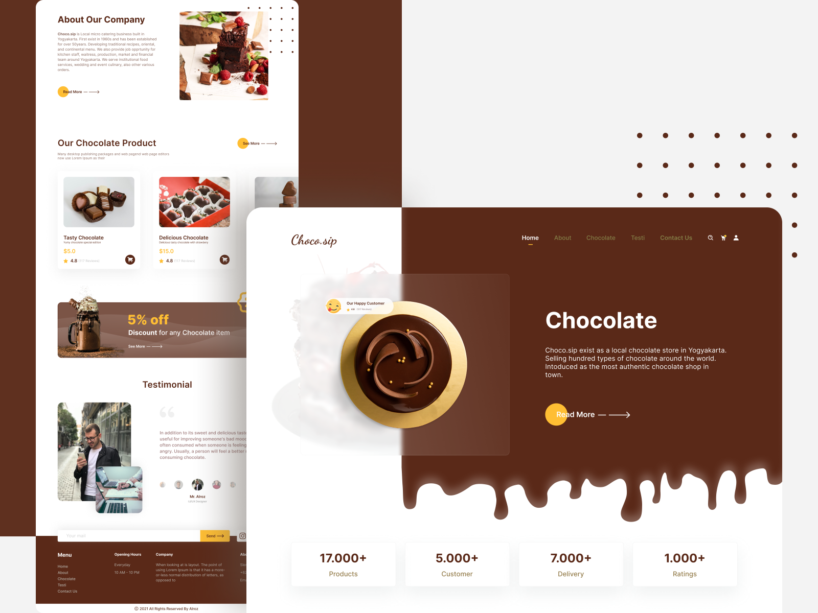 Choco.sip - Website Landing Page by Alroz on Dribbble