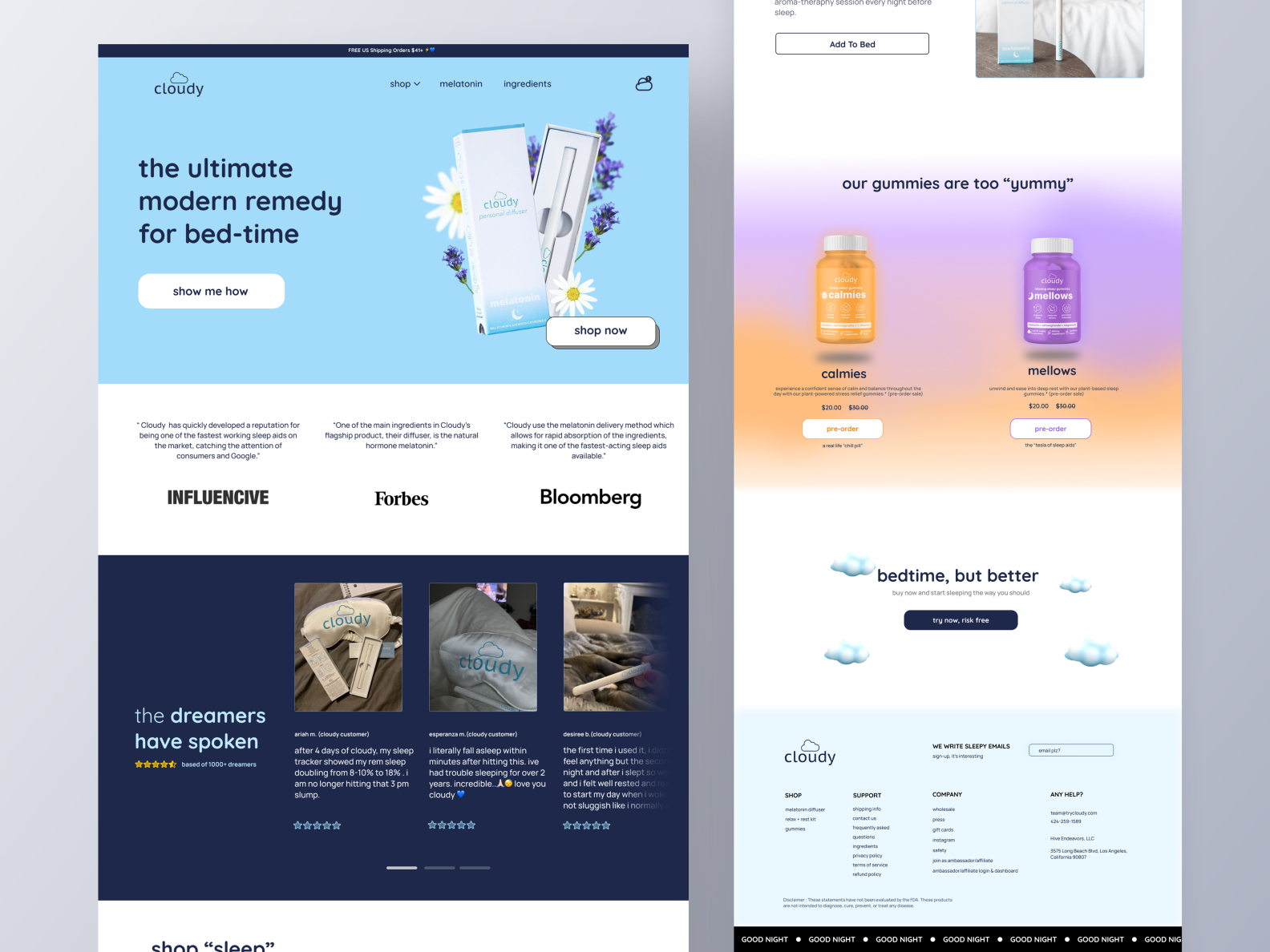 Cloudy Home Page Website Design by Conversion Ecommerce on Dribbble