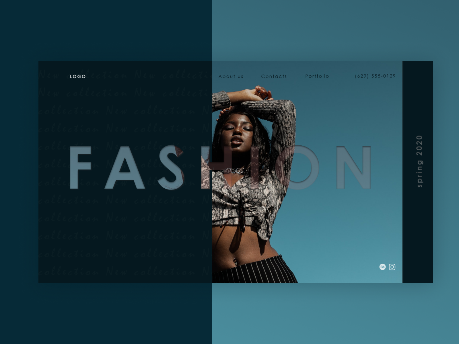 Fashion first screen by Arina on Dribbble