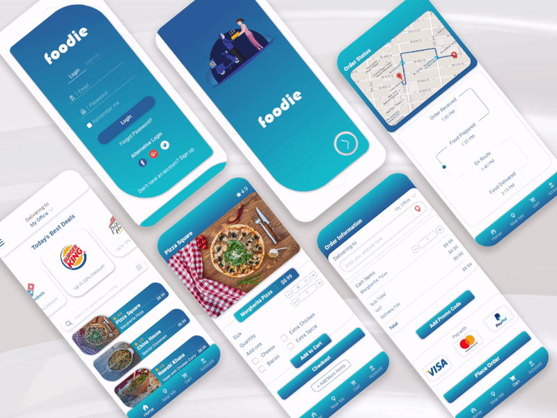 Foodie App UI by E-Studios on Dribbble