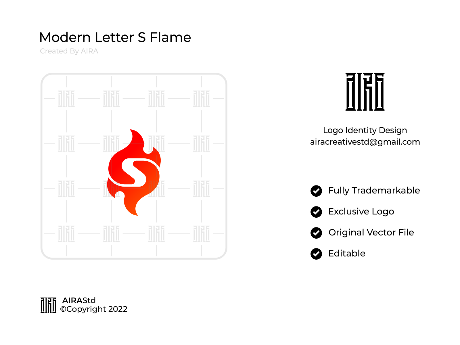 Modern Letter S Flame Logo by Aira | Logo Designer on Dribbble