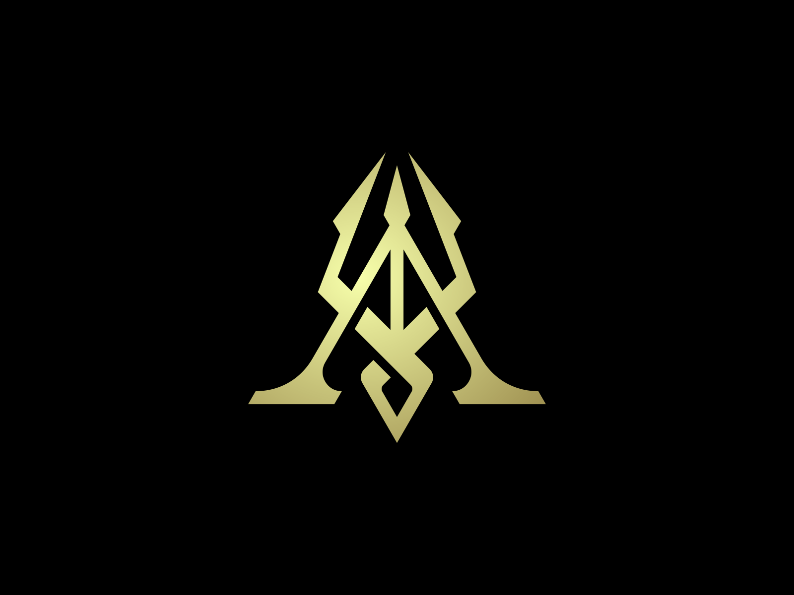 Luxury Golden Letter A Trident Logo by Aira | Logo Designer on Dribbble