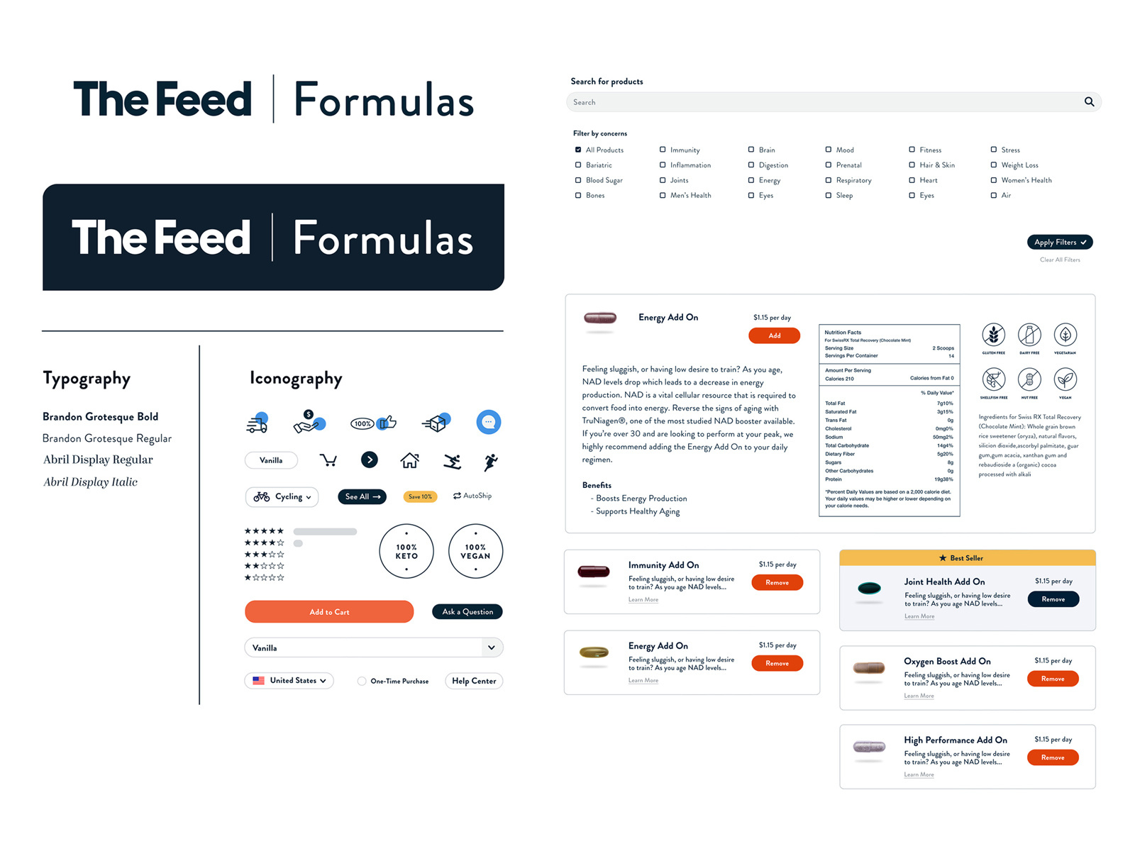 The Feed Formulas UI Design by Garage Design Studio on Dribbble