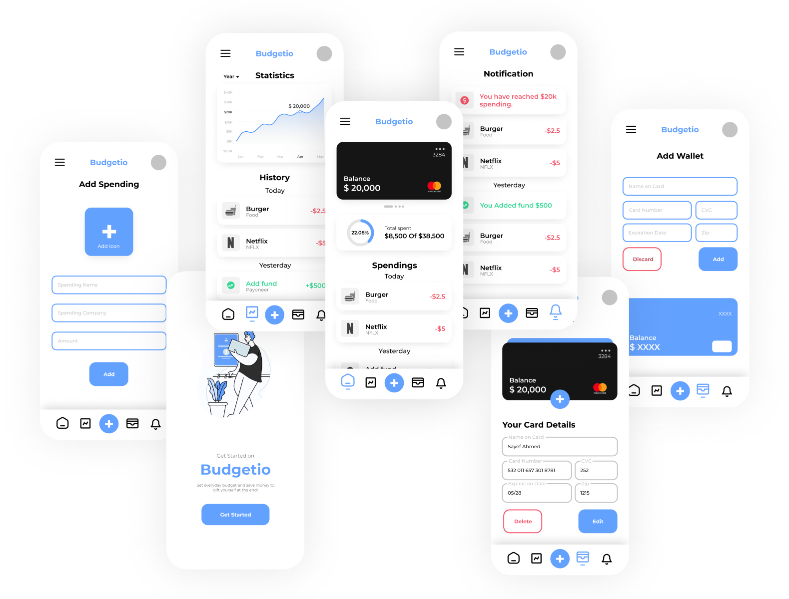 Budgetio budgeting app UI design by Its The SA🚀 on Dribbble