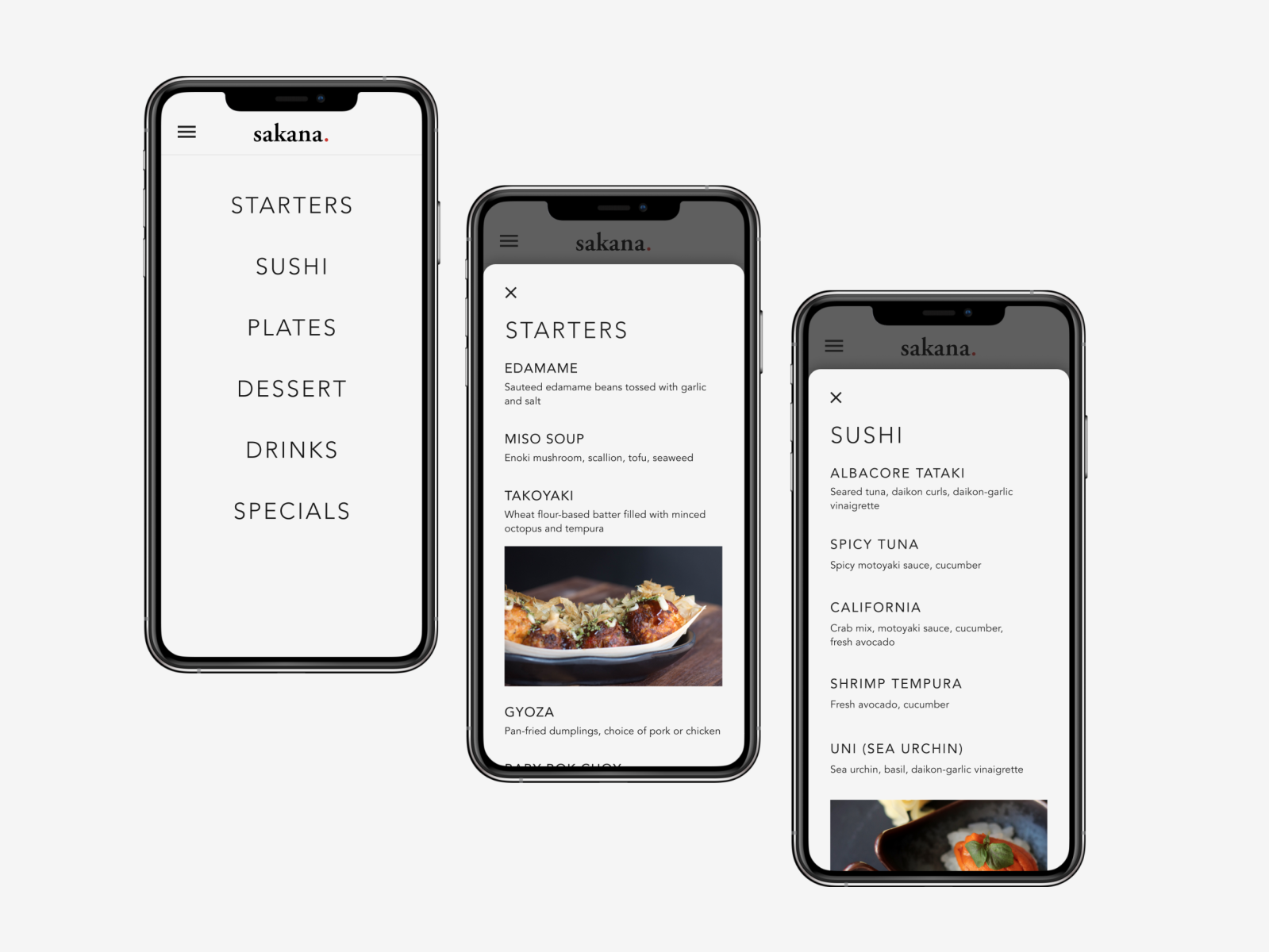 Sakana: Mobile Menu by Joanne Mendoza on Dribbble