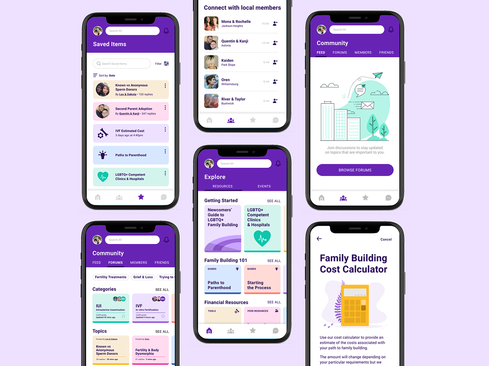 MiniQ: LGBTQ Family Building App by Emily Khoo on Dribbble