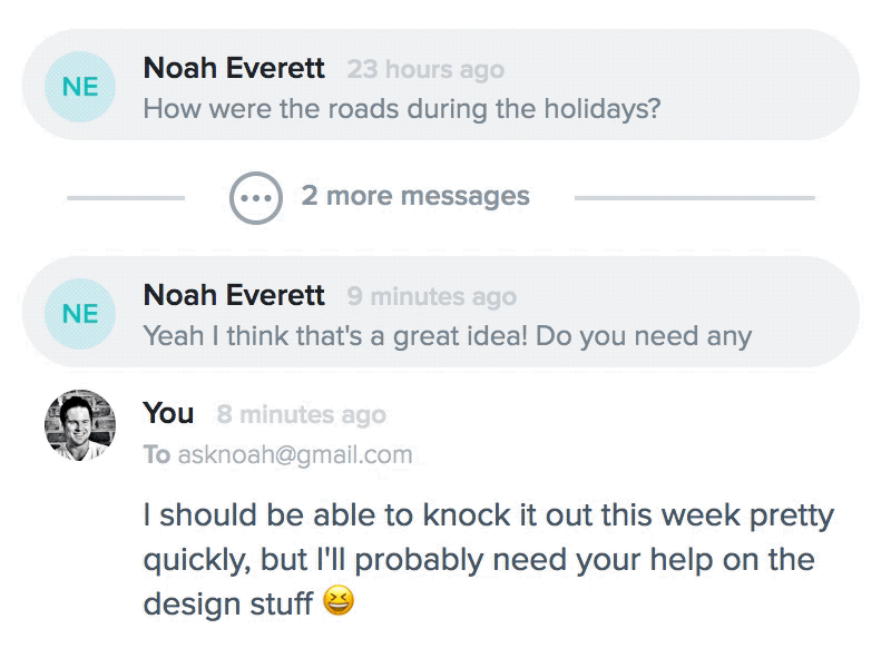 Pingly Conversation Collapsing by Noah Everett on Dribbble