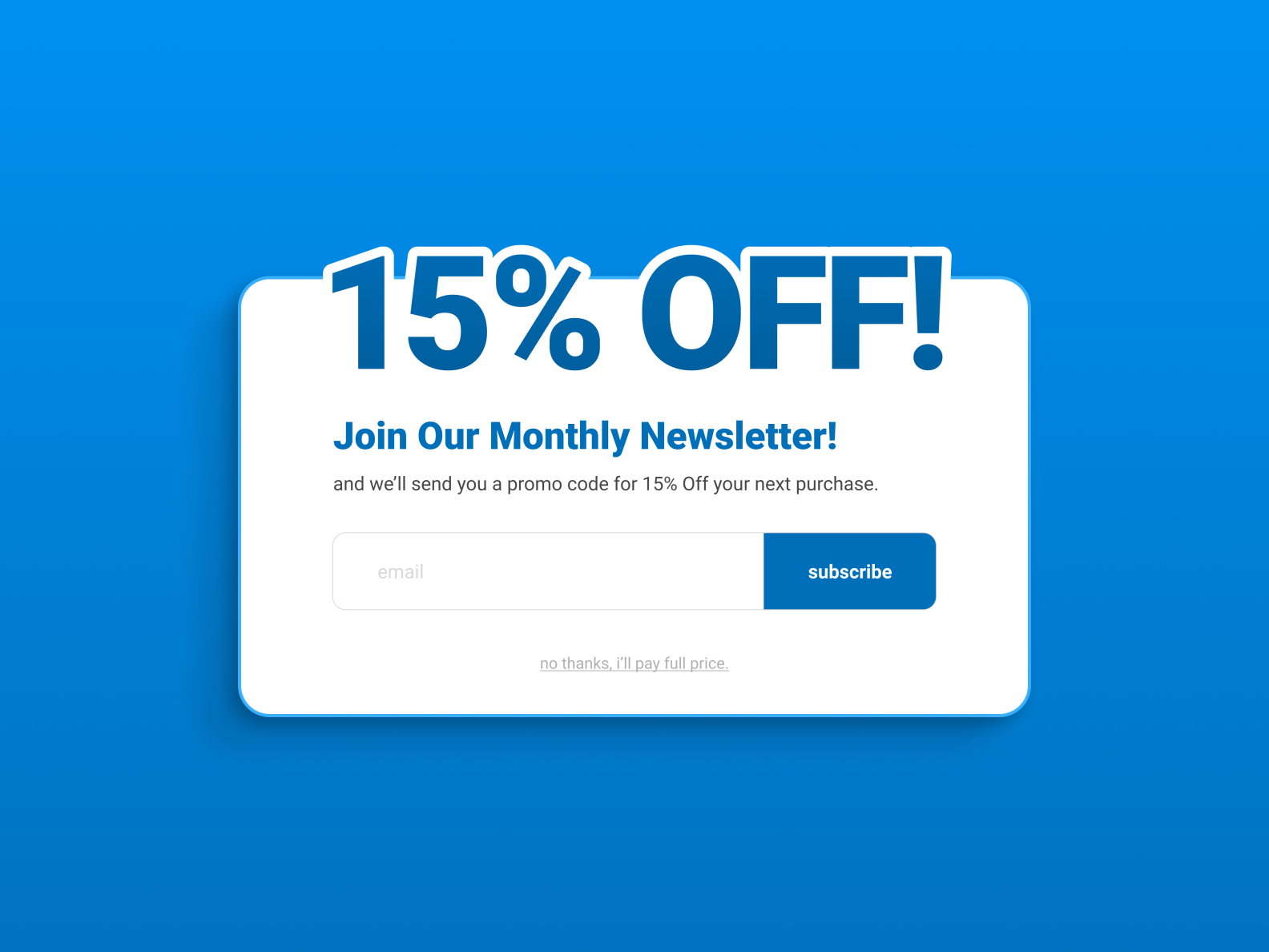 Pop Up / Overlay by Tanner Karp on Dribbble