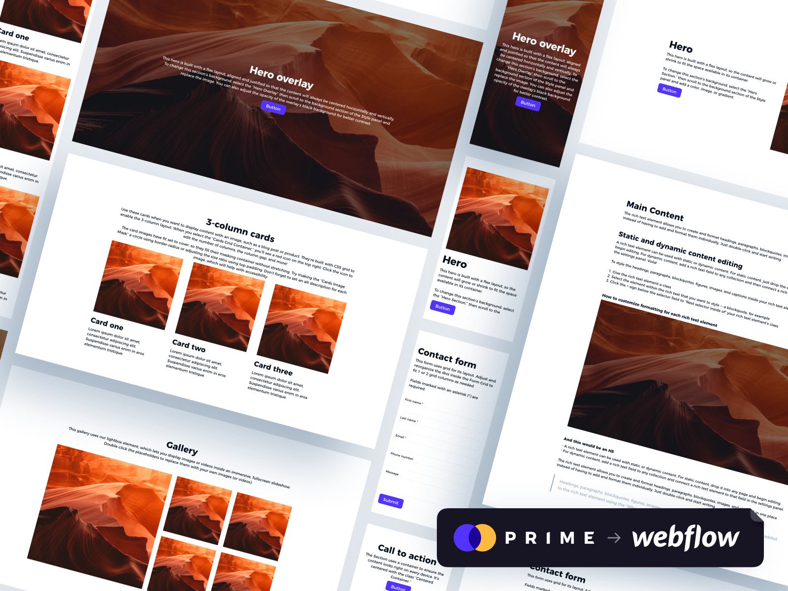 Prime + Webflow Layout Templates by THALION - Przemyslaw Baraniak on ...