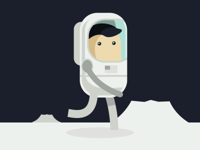 Spaceman walk by Bob Case on Dribbble
