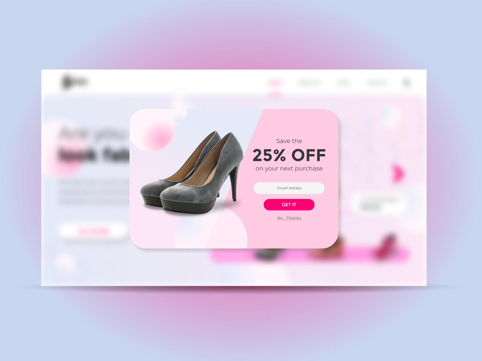 Daily UI #016 - Pop Up / Overlay by Emilia Lopez on Dribbble