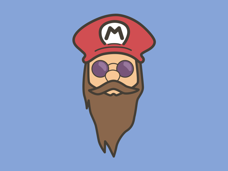 Bearded Mario by Dustin Delatore on Dribbble