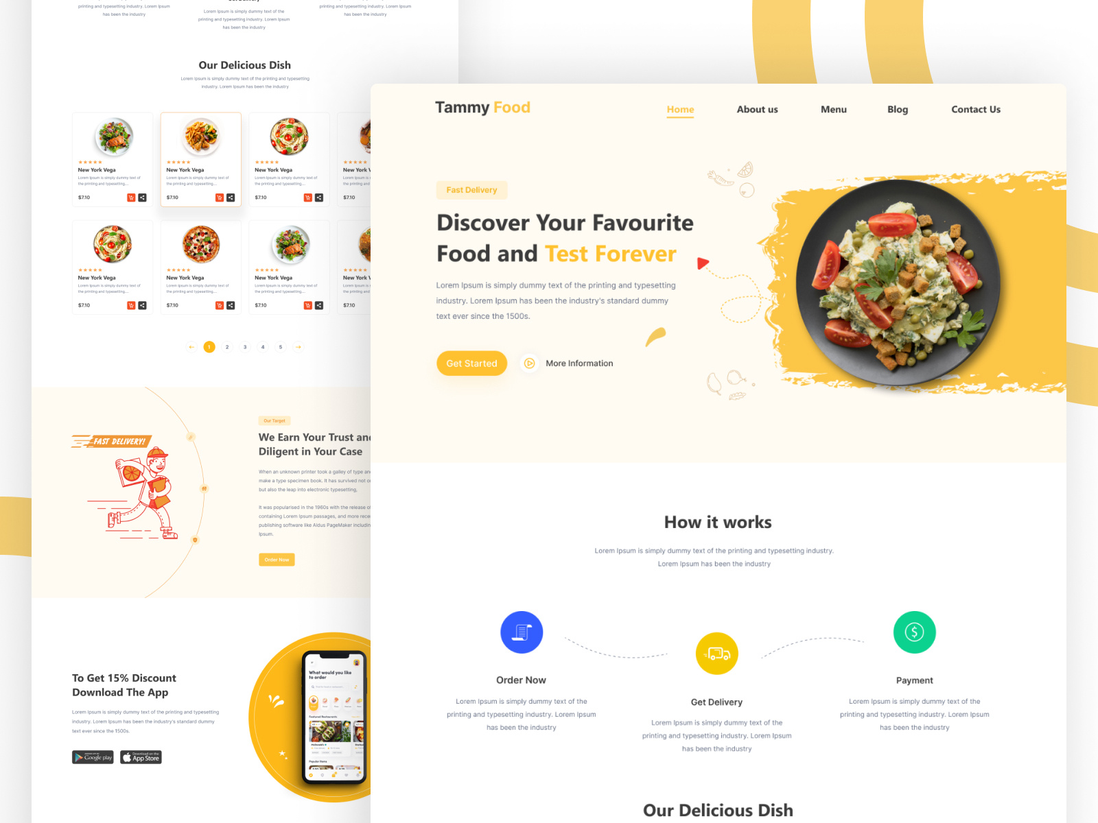 Restaurant Landing Page by Shamim Al Hasan on Dribbble