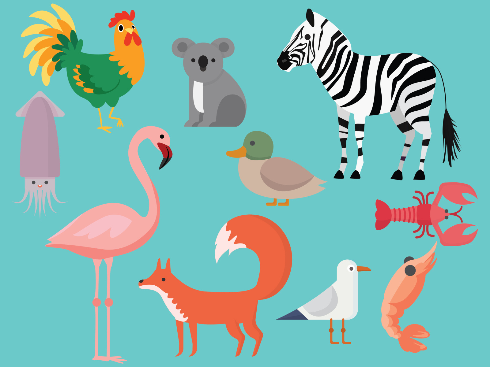 Animal Set by sweetmangodsn on Dribbble