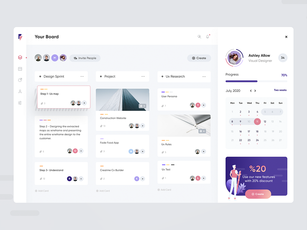 Task Manager Dashboard by Mehmet Özsoy for Orizon: UI/UX Design Agency ...