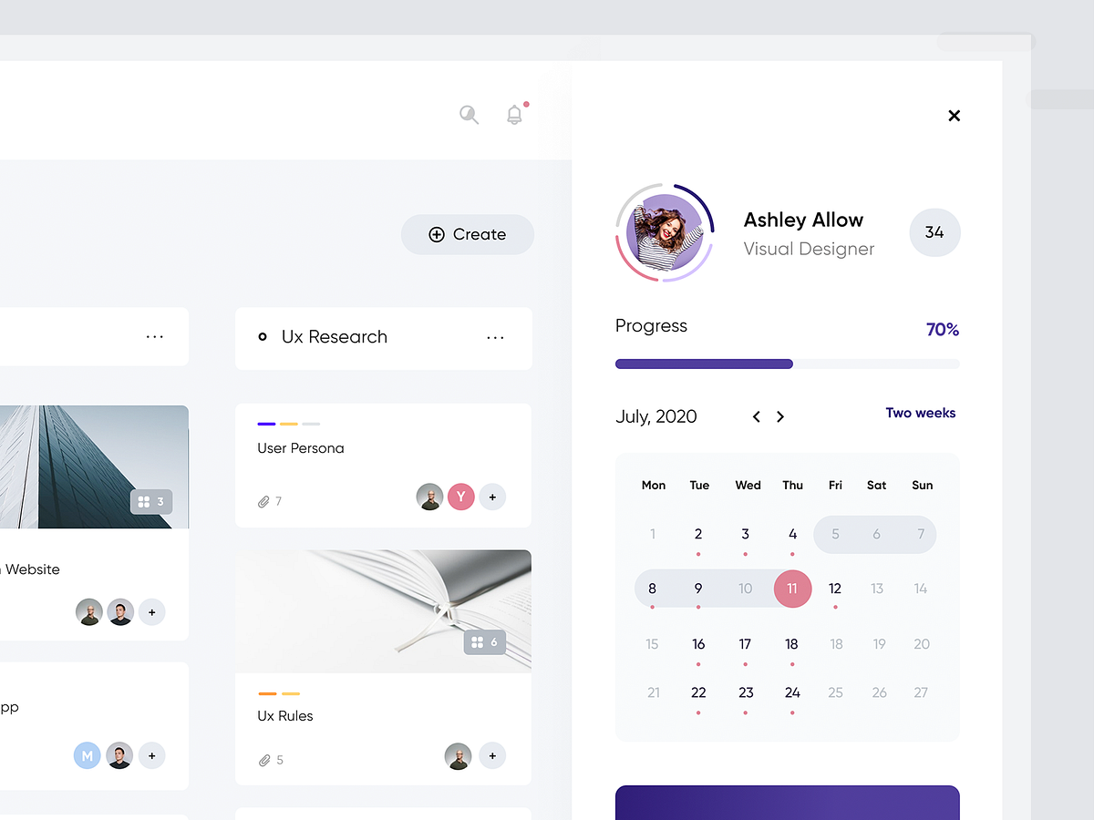 Task Manager Dashboard by Mehmet Özsoy for Orizon: UI/UX Design Agency ...