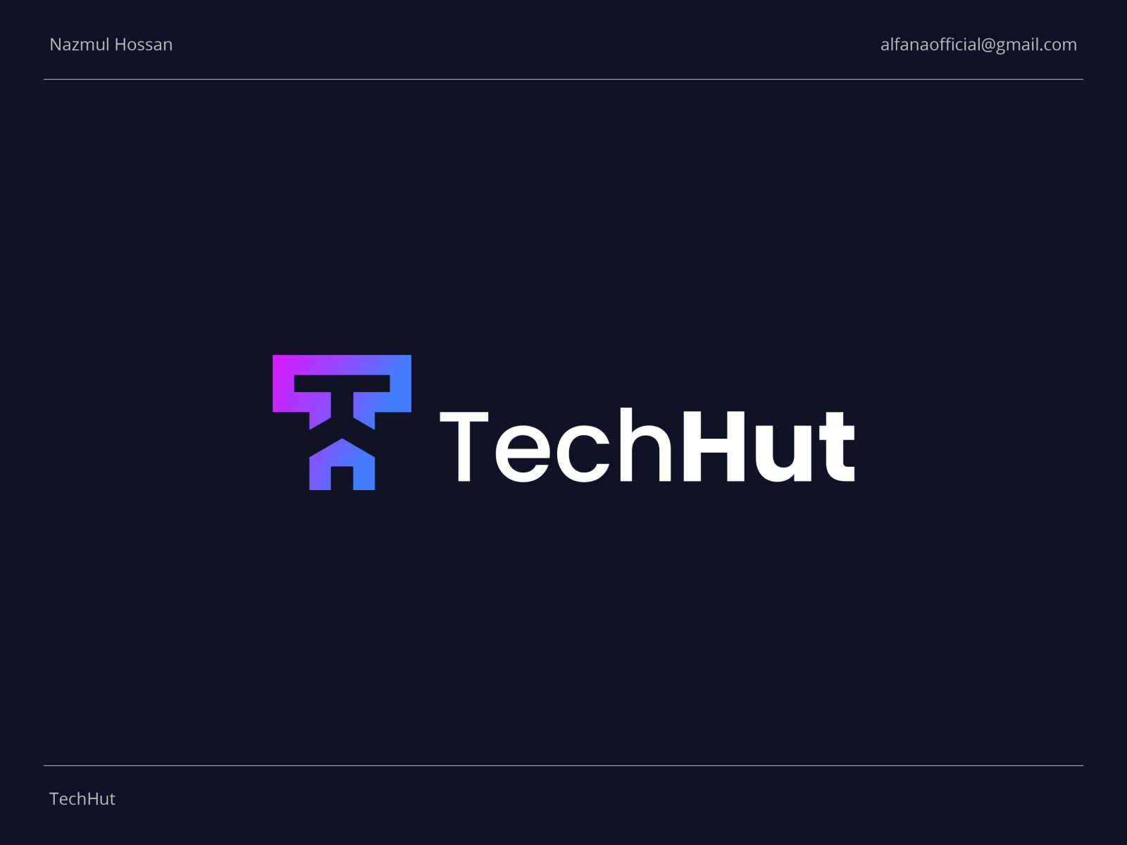 TechHut - Logo Design by Nazmul Hossan | Freelance Logo & Brand identity Designer 👋 ⤵ on Dribbble