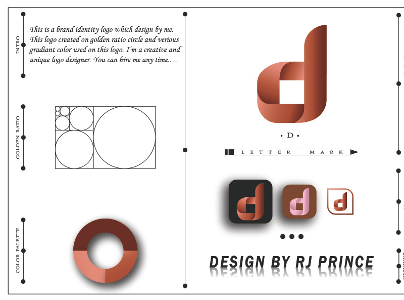 'd' Letter mark Logo Design (design by rj prince) by Rj Prince on Dribbble