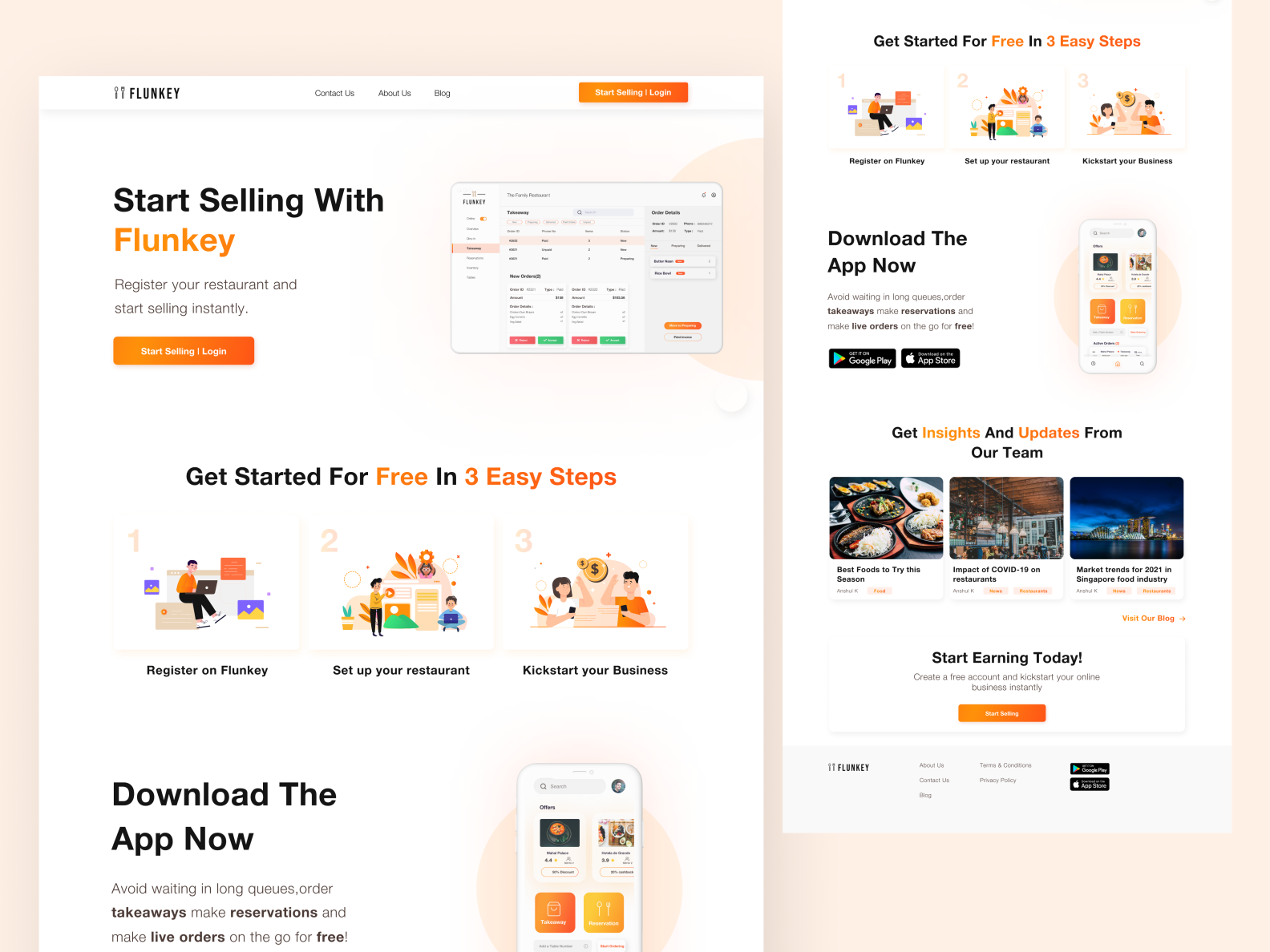 Flunkey Landing Page by Sreenath Pradeep on Dribbble