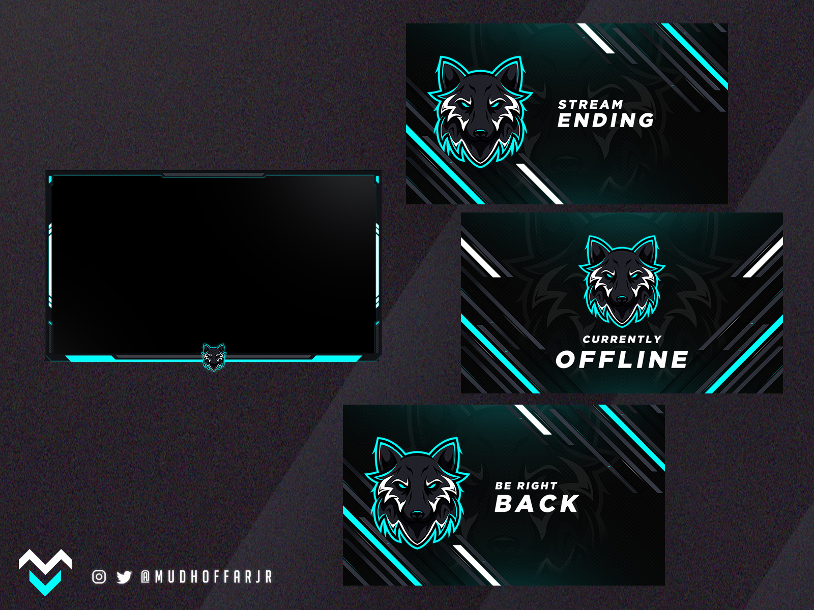 Wolf Twitch Stream Overlay by Mudhoffar Syarif on Dribbble