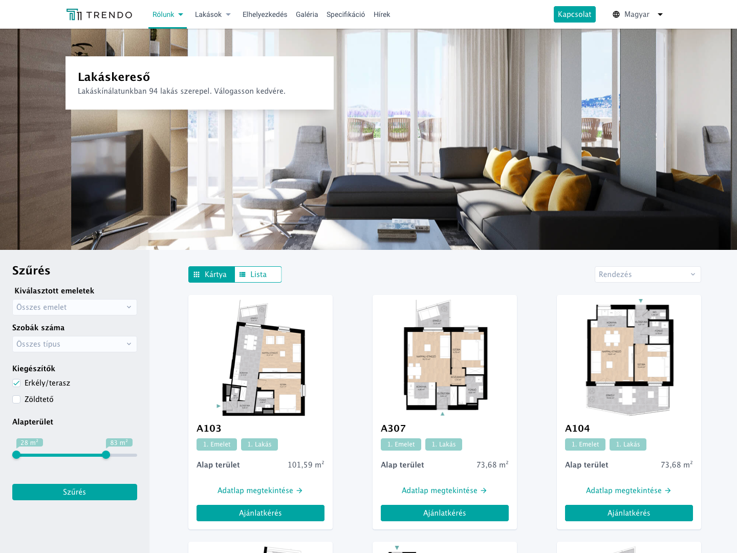 Apartment List Card View by László Burgermeiszter on Dribbble
