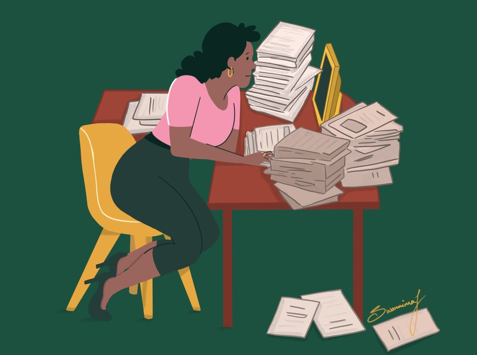 Overwhelm in work- Swarnima Jain by Swarnima Jain on Dribbble