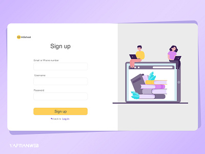 sign up page by yaftianweb on Dribbble
