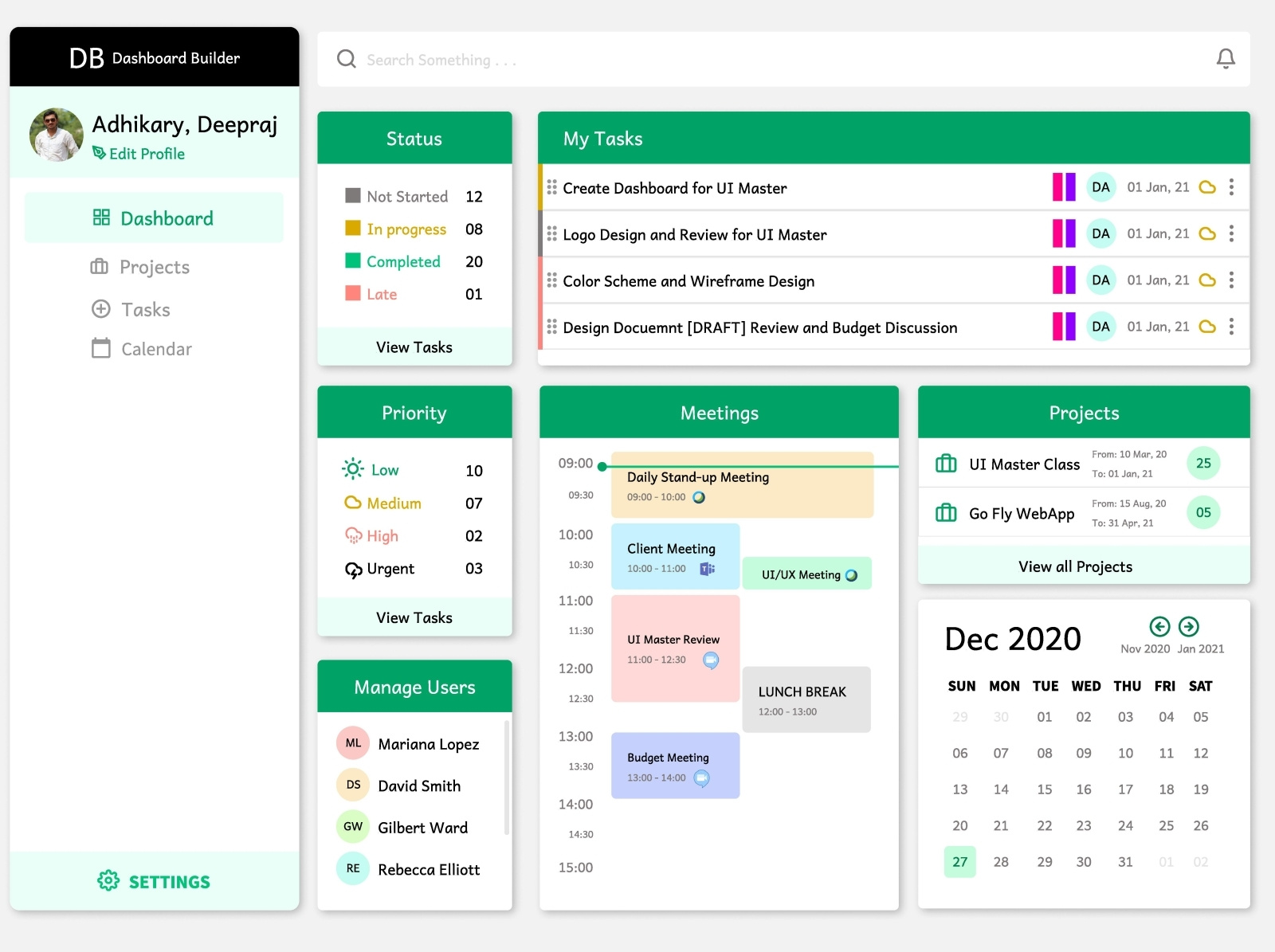 Dadhboard Builder - Project and Task Dashboard by Deepraj Adhikary on ...