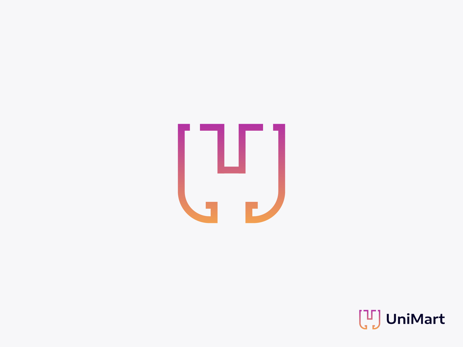 U+M logo Unimart by Farhad Hossain on Dribbble