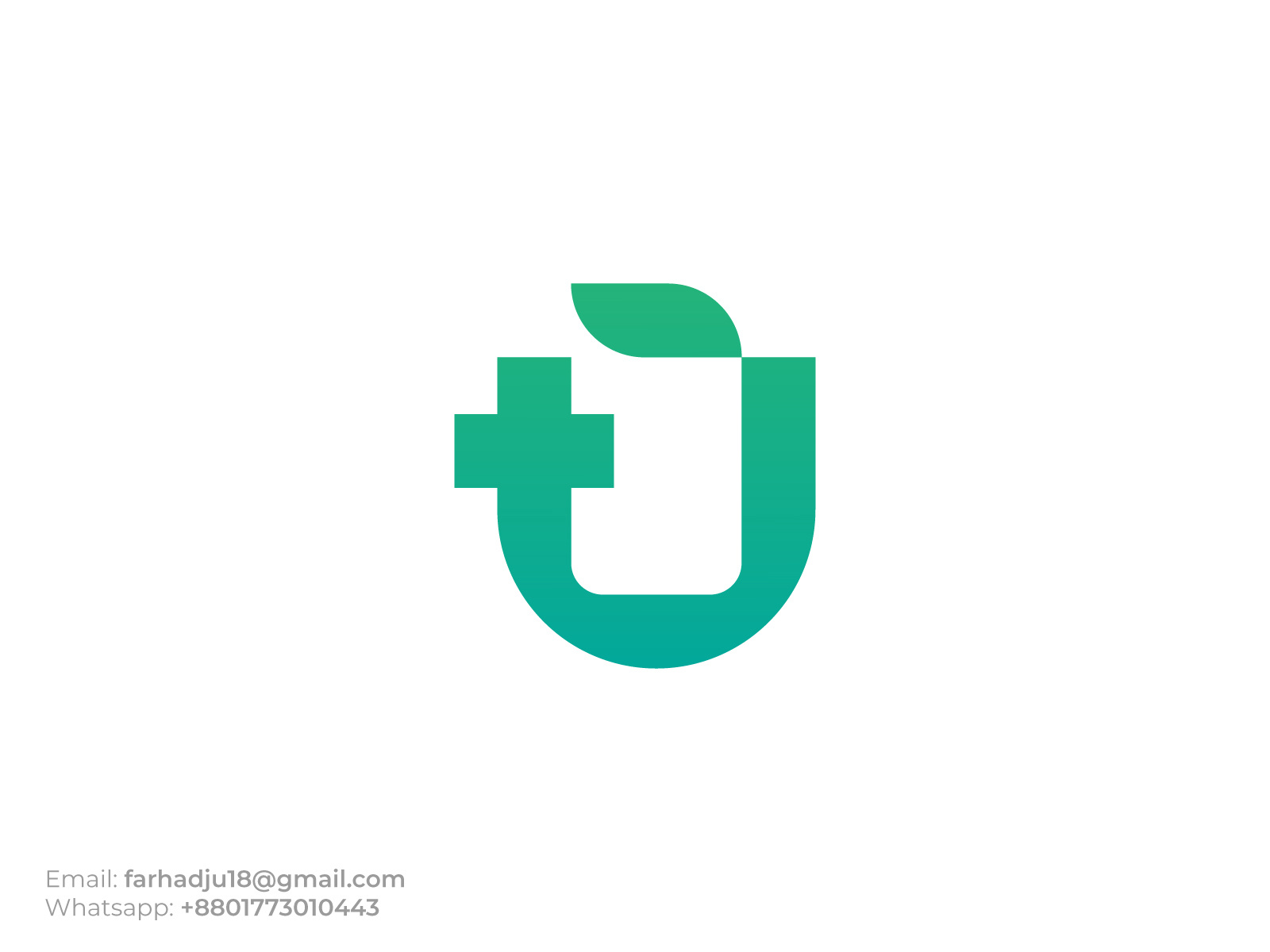 T+ U organic logo by Farhad Hossain on Dribbble