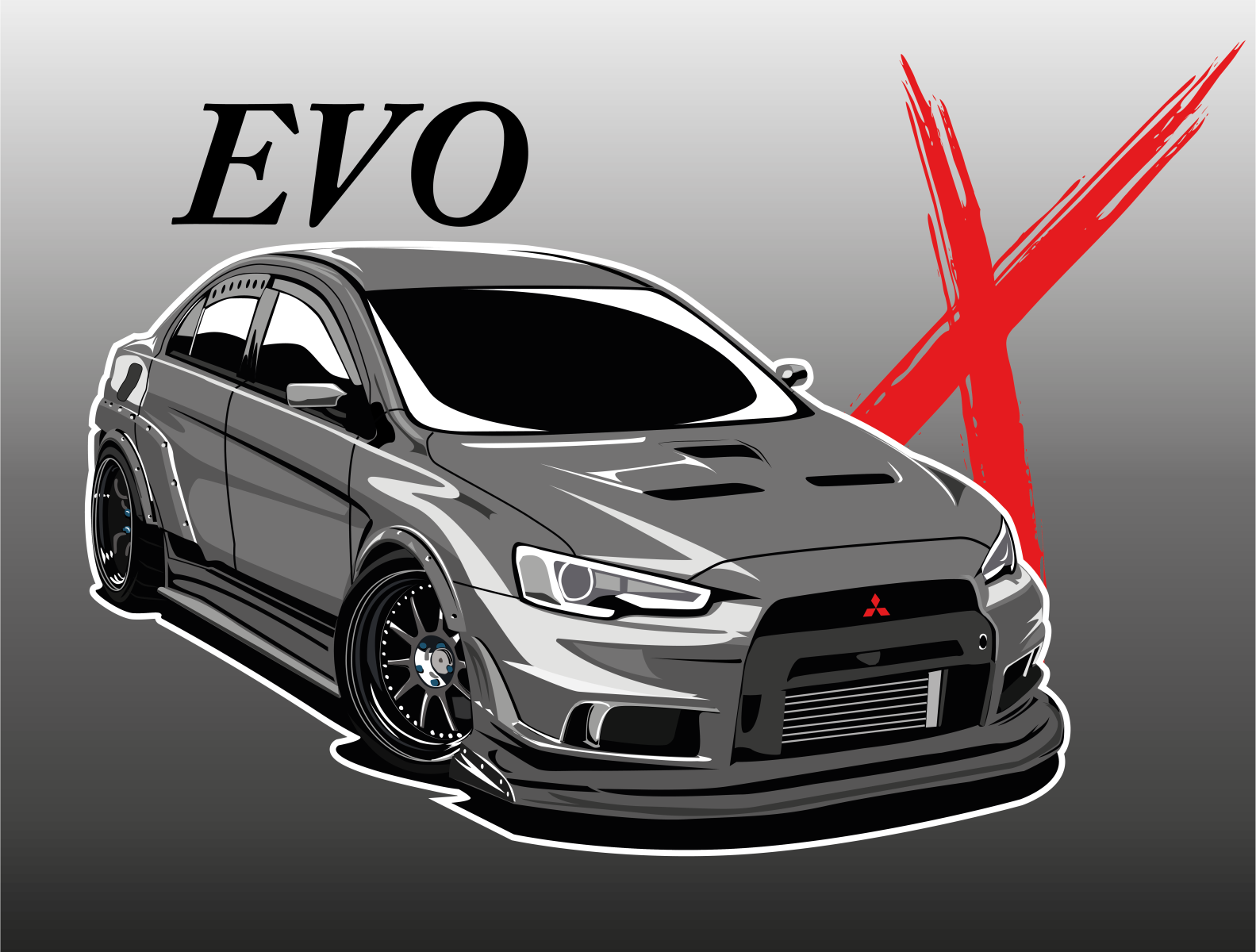 Mitsubishi Lancer Evo X by Walid Rc on Dribbble