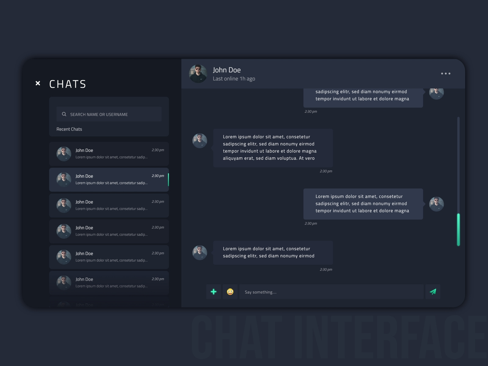 ChekkTrainer - Chat UI Dark Mode by Moby Alba on Dribbble