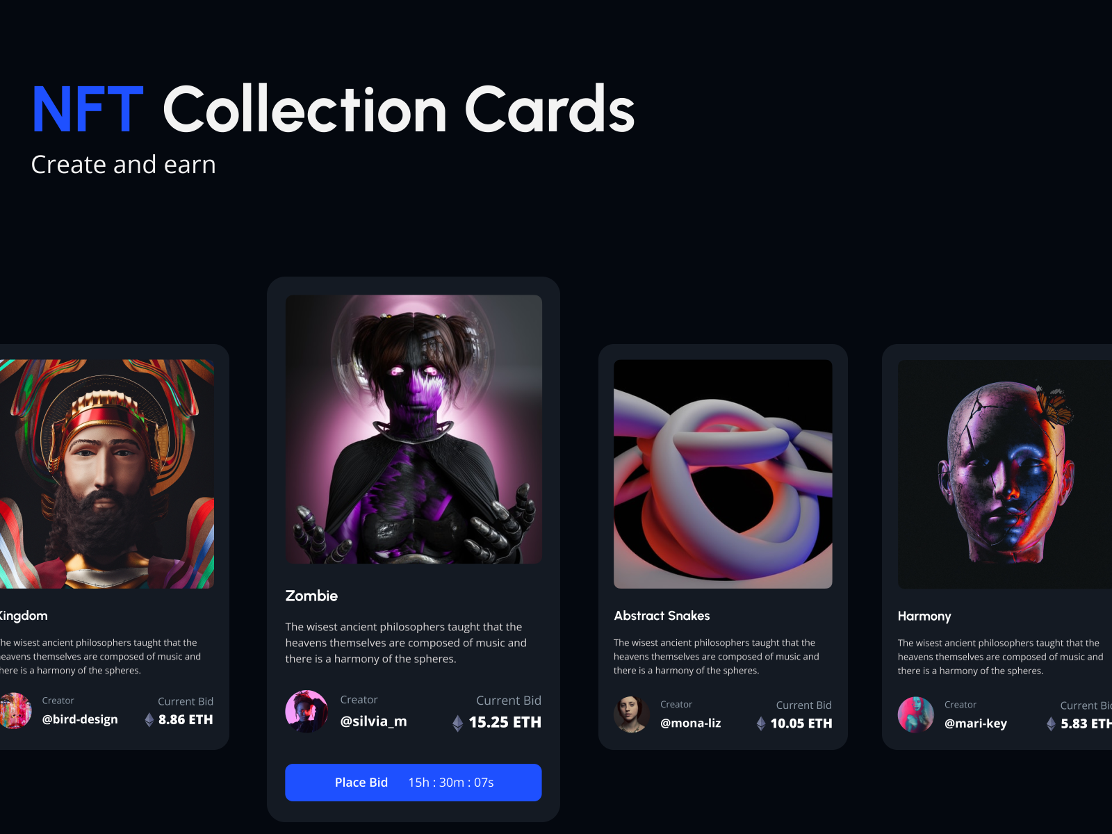 NFT card by Ani Grigorian on Dribbble