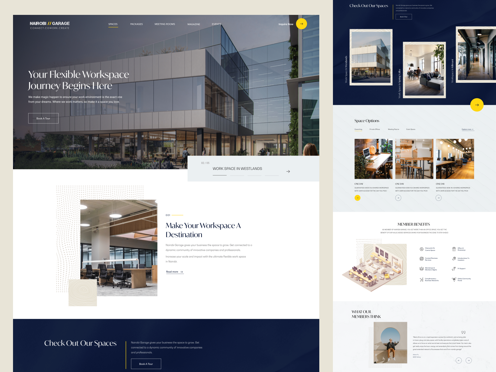 Coworking Space Website Design by Hamza Saleem on Dribbble