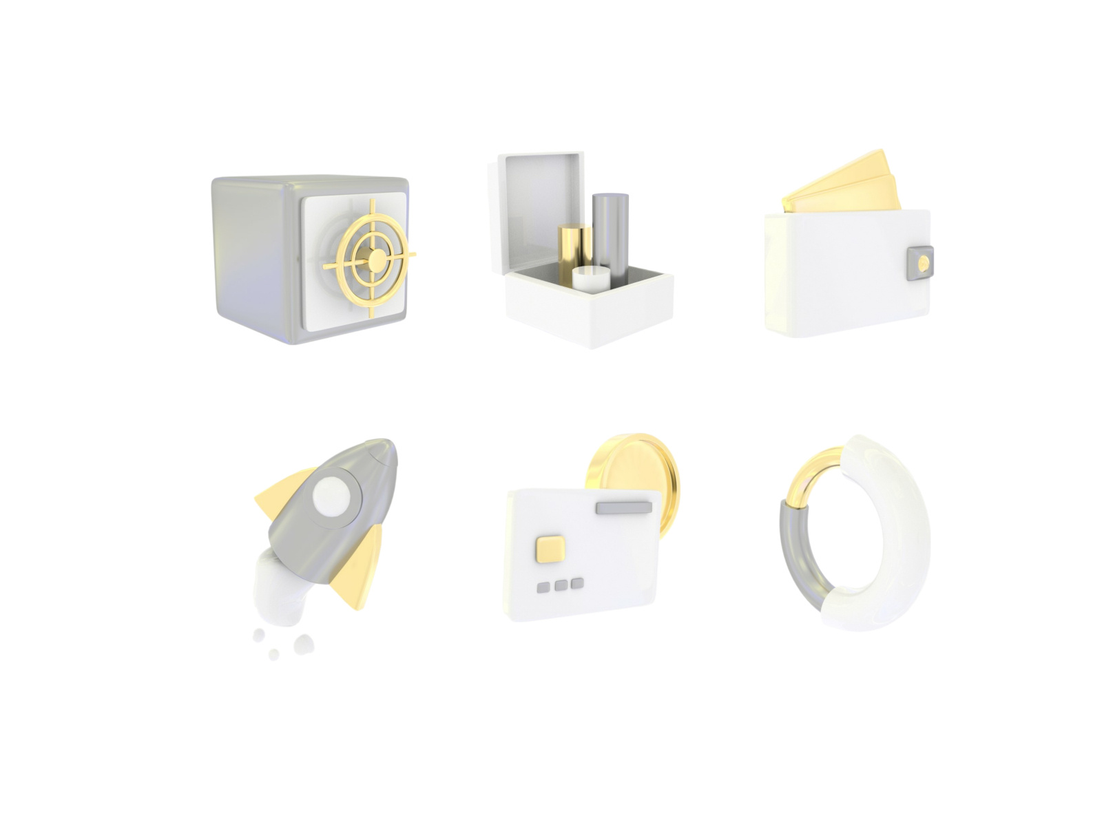 3D icon set by Catherine Gorkalova on Dribbble