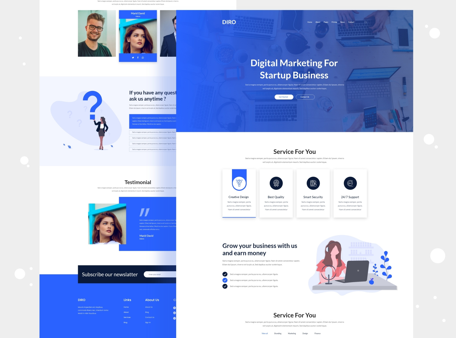 Digital Marketing Agency Landing Page by Awlad Hossain on Dribbble