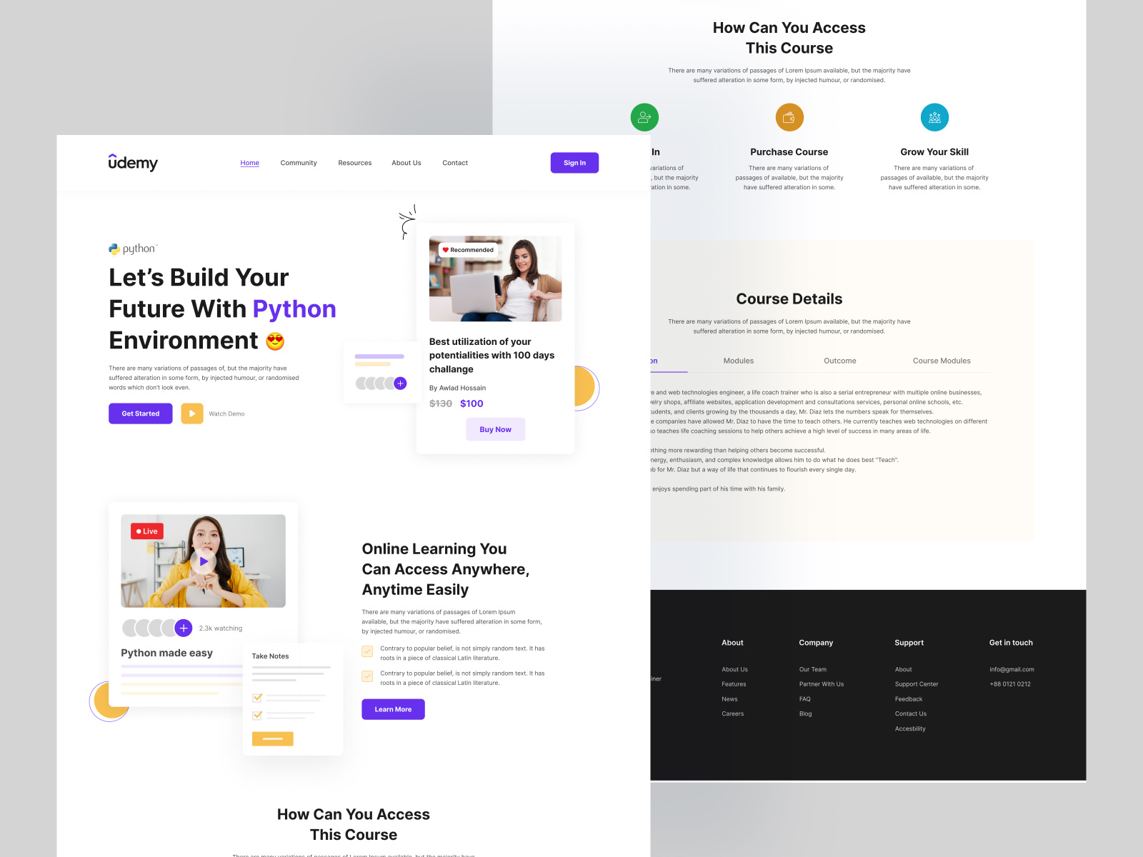 Udemy Website Redesign Landing Page Design by Awlad Hossain on Dribbble