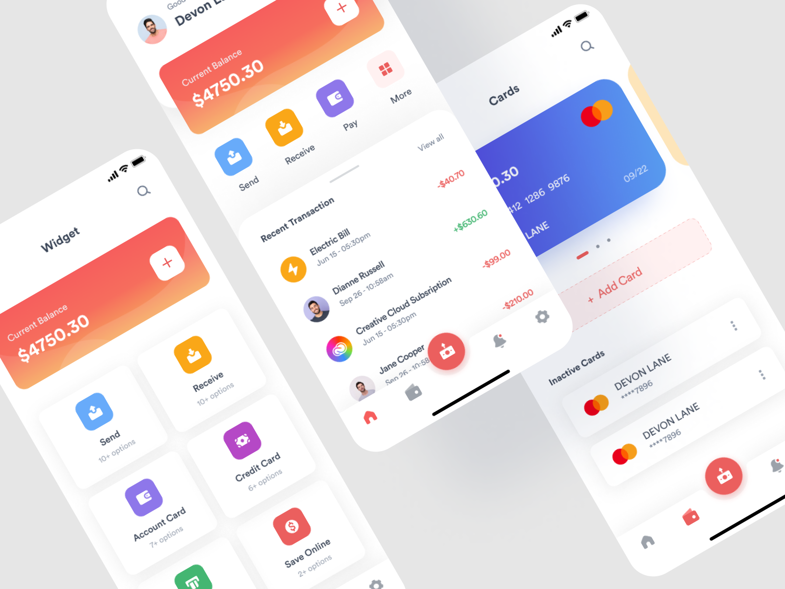Money Management App Design by Awlad Hossain on Dribbble