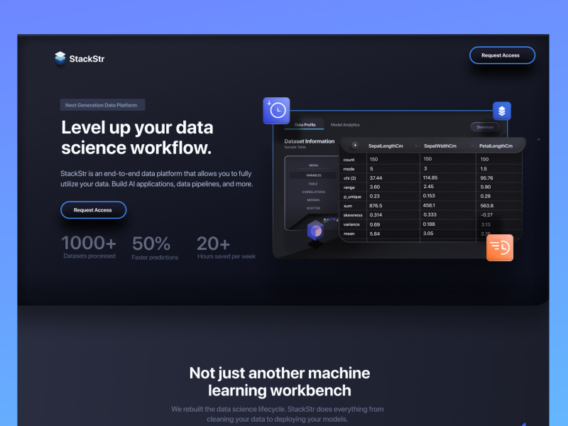 Data Science/AI Analytics Landing Page by Kimia Kavanroodi on Dribbble