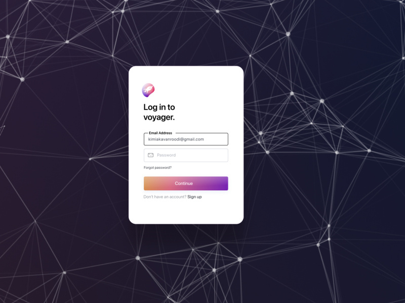 ML Experimentation Platform - Login/Sign-up by Kimia Kavanroodi on Dribbble