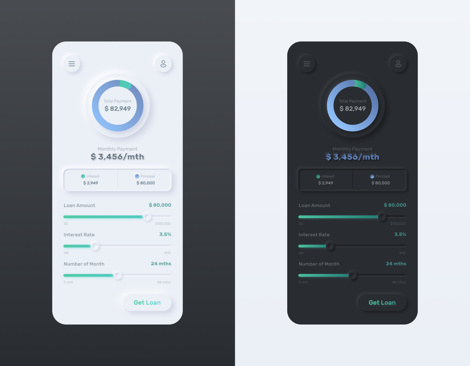 Daily UI - 004 Calculator by Selina Lam on Dribbble