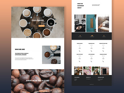 Coffee Website Design by Michael Mireless on Dribbble