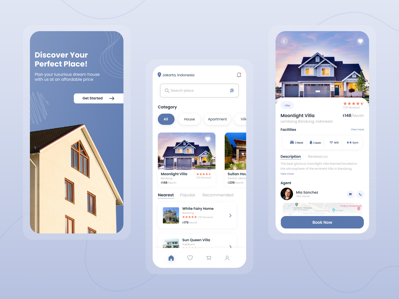 Real Estate / House Rental App by Euis Desy Khairiyati on Dribbble