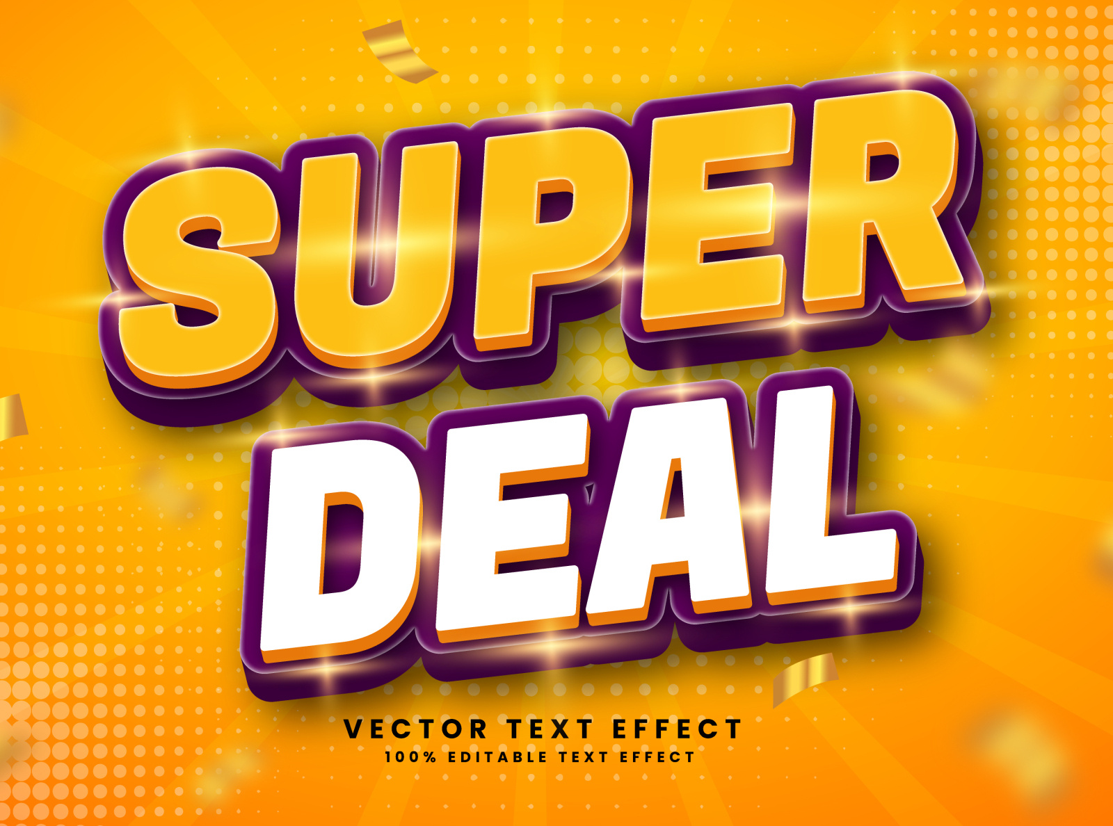 Super Deal 3D Editable Eps Text Effect by MD Nazir Hossain on Dribbble
