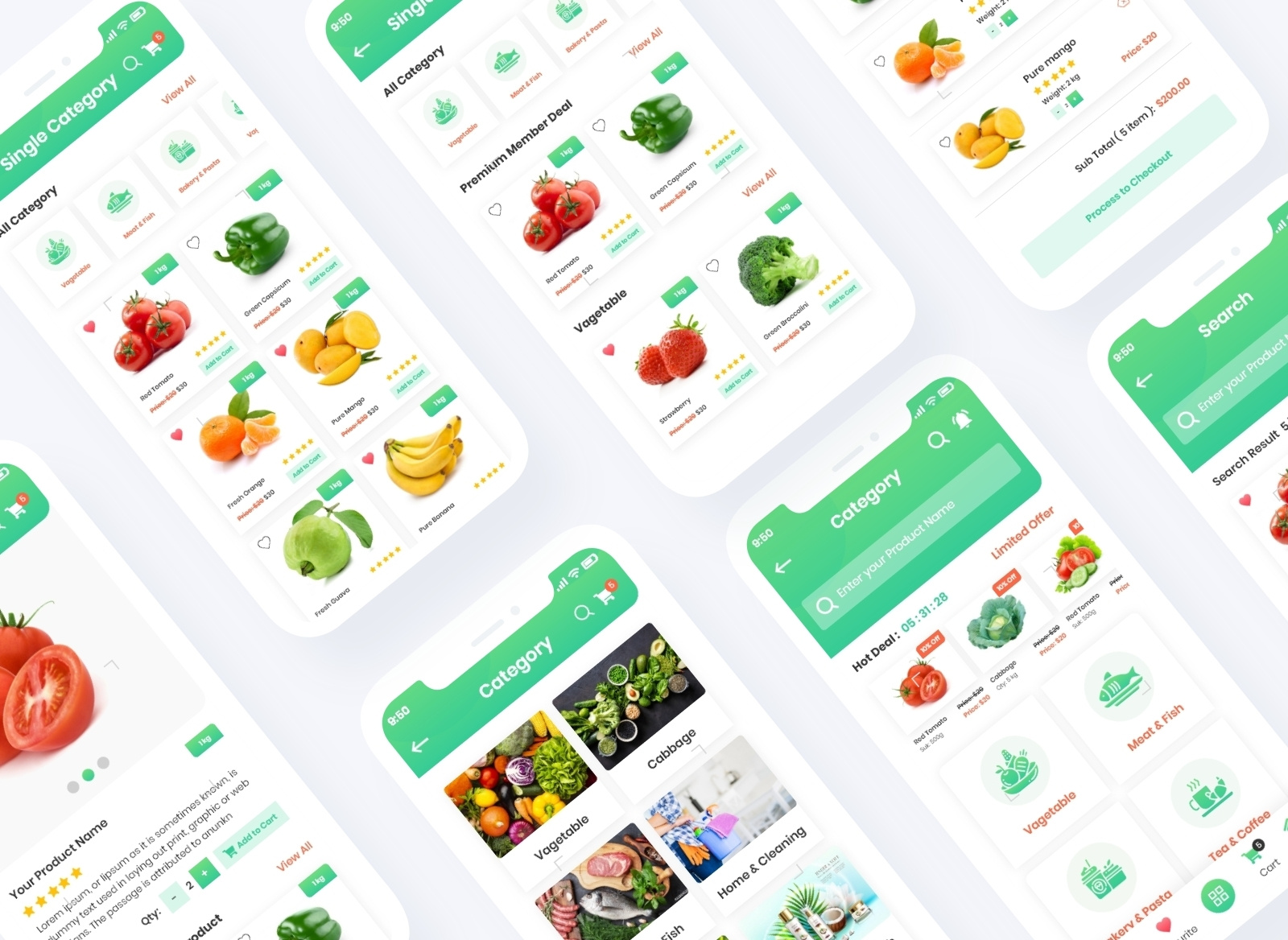 Supermarket Grocery Store Mobile App UI by Tauhid Hasan on Dribbble