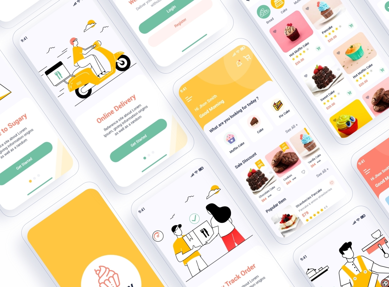 Sugary – Bakery Shop Mobile App UI by Tauhid Hasan on Dribbble